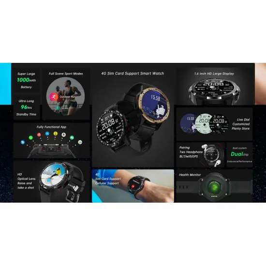 LOKMAT APPLLP 7 SmartWatch 4G Akıllı Saat Telefon - GPS,